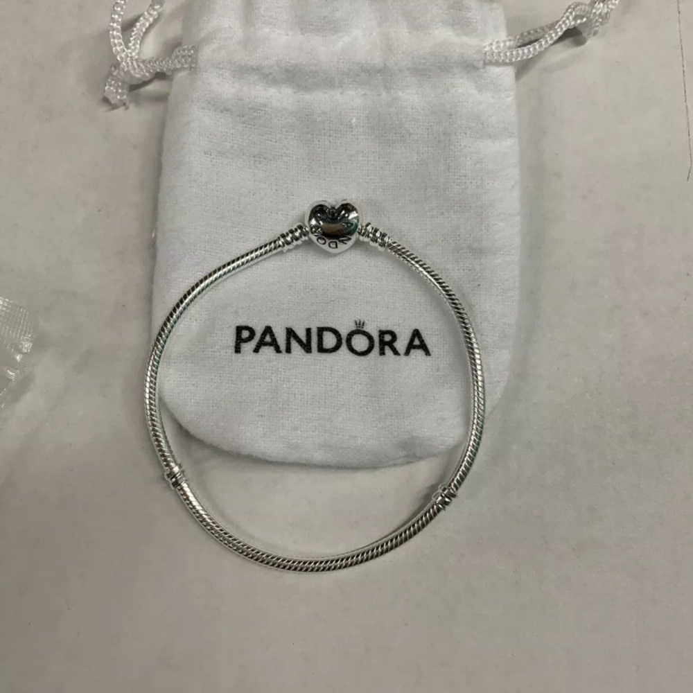 Pandora Moments Heart Clasp Snake Chain Charm Bracelet - Gem